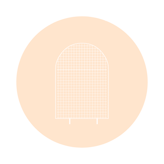 LARGE ARCH MESH - WHITE – Gippsland Events & Co