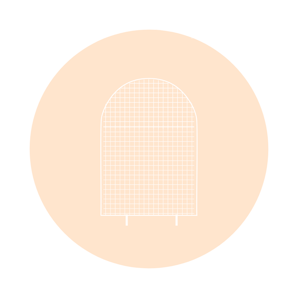 LARGE ARCH MESH - WHITE – Gippsland Events & Co